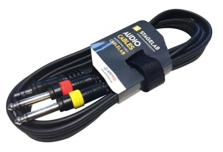 CABLE MINI PLUG A 2 PLUG 1/4 2 METROS STAGELAB – Light Solution